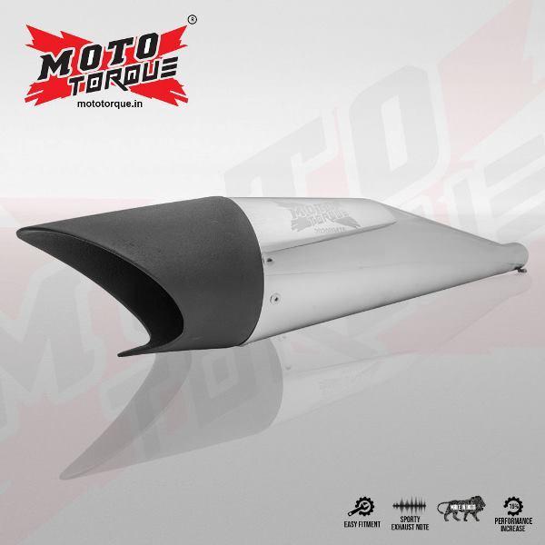 Купить Moto Torque Shark – Half Chrome Exhaust For Royal Enfield ...